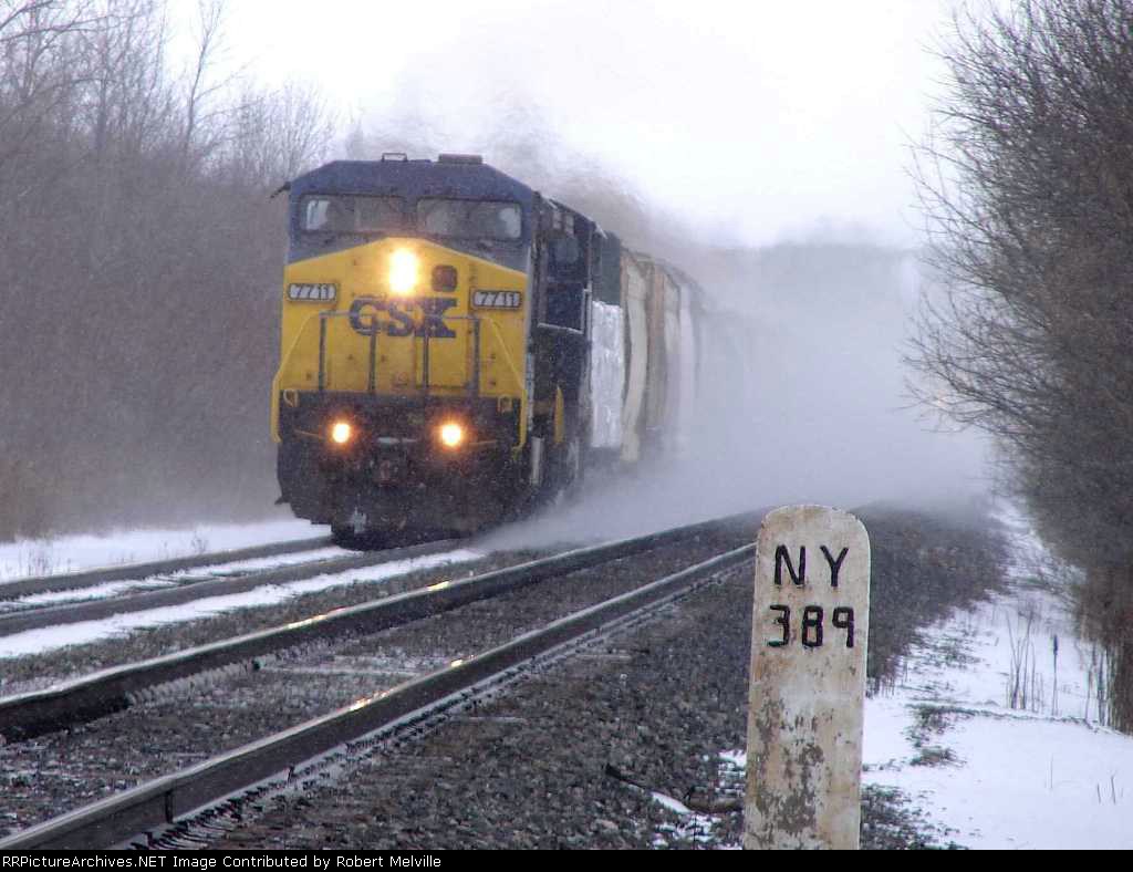 CSX 7711 westbound at MP 389